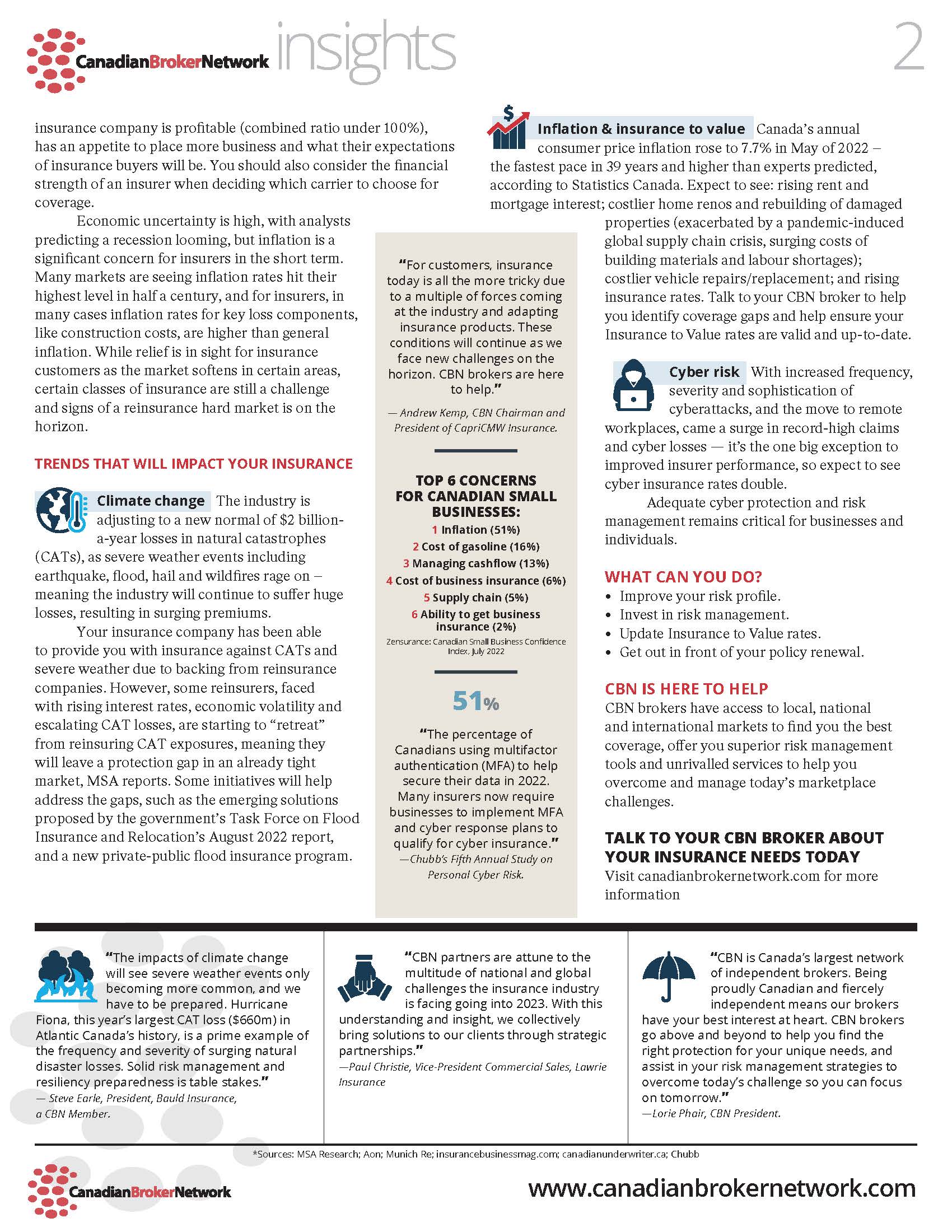 Insights Newsletter: FALL WINTER 2022 Issue - Canadian Broker Network